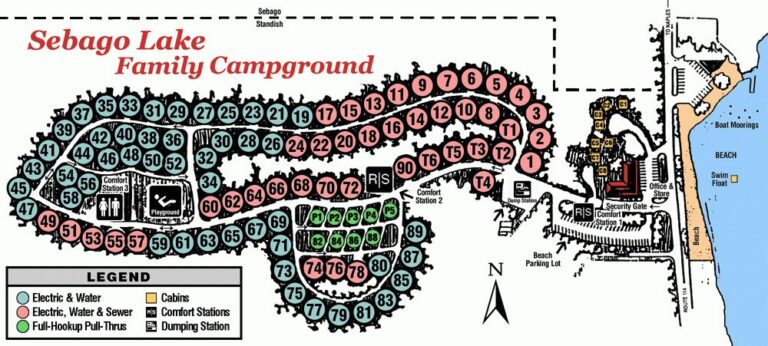 Campground Map & Policies ※ Sebago Lake Family Campground